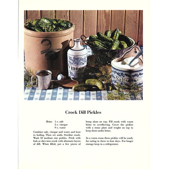 None and/or Unknown | Other | Crock Dill Pickles Recipe 97s Recipe ...